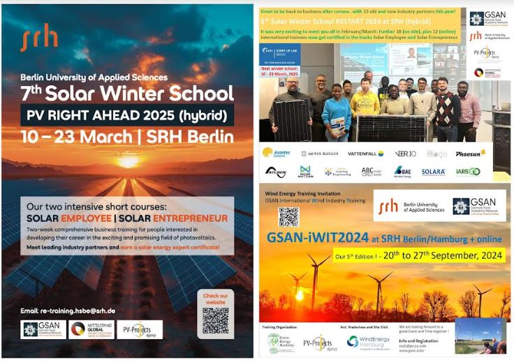 7th Solar Winter School PV RIGHT AHEAD 2025 at SRH Berlin (hybrid ...